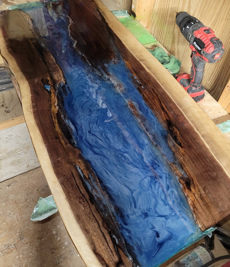 Epoxy Resin Live Edge Epoxy Tables Headboard Coffee Table - Etsy