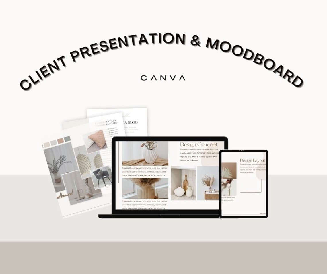 Interior Design Client Presentation Template, Moodboards , Personalized ...