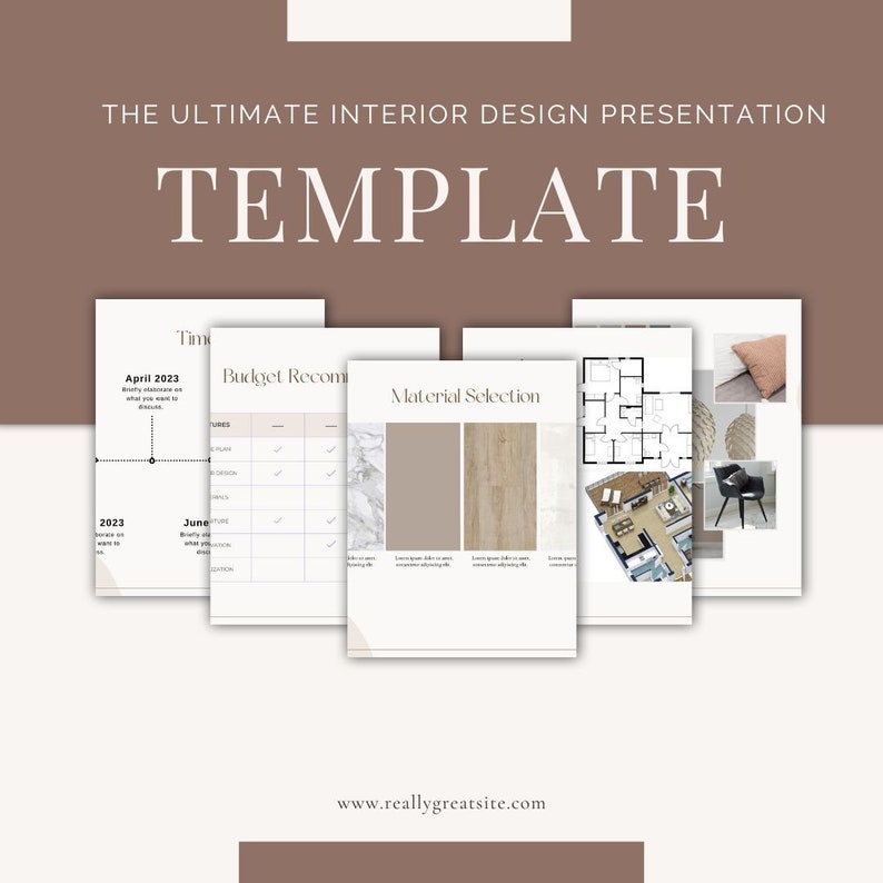 Interior Design Client Presentation Template, Moodboards , Personalized ...