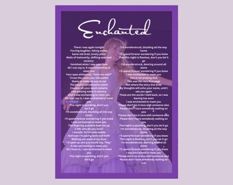 Enchanted Speak Now taylor's Version Digital Print Digital Poster JPG ...