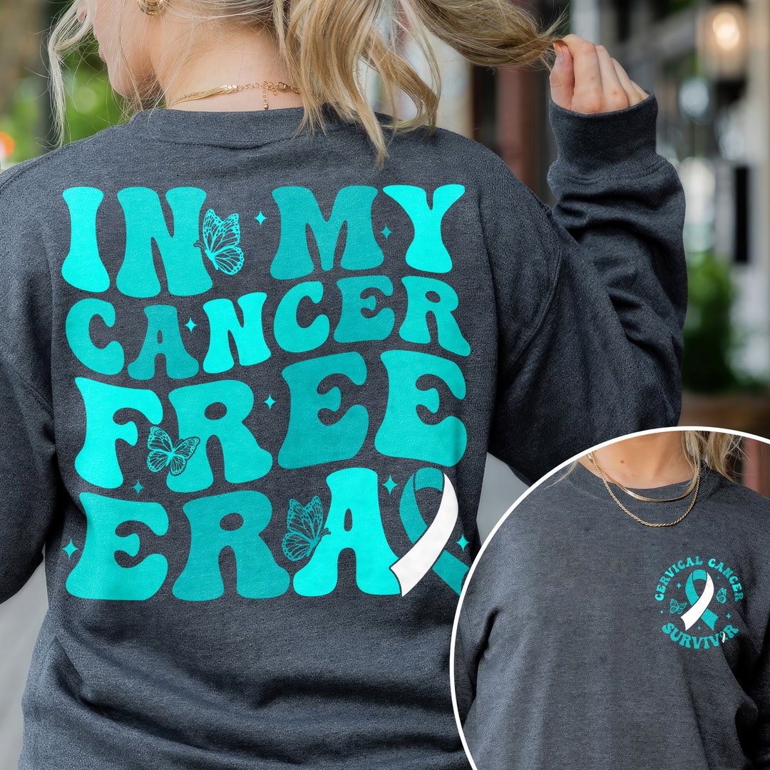 Cervical Cancer Awareness Shirt, in My Cancer Free Era Shirt, Teal ...