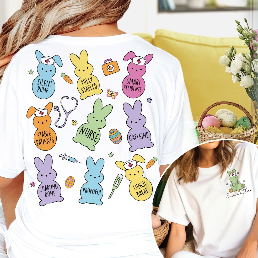 Nurse Easter Shirt, Happy Easter Day, Easter Nursing Shirt, Easter Gift ...