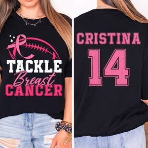 Tackle Breast Cancer Shirt, Football Breast Cancer Shirt, Custom ...