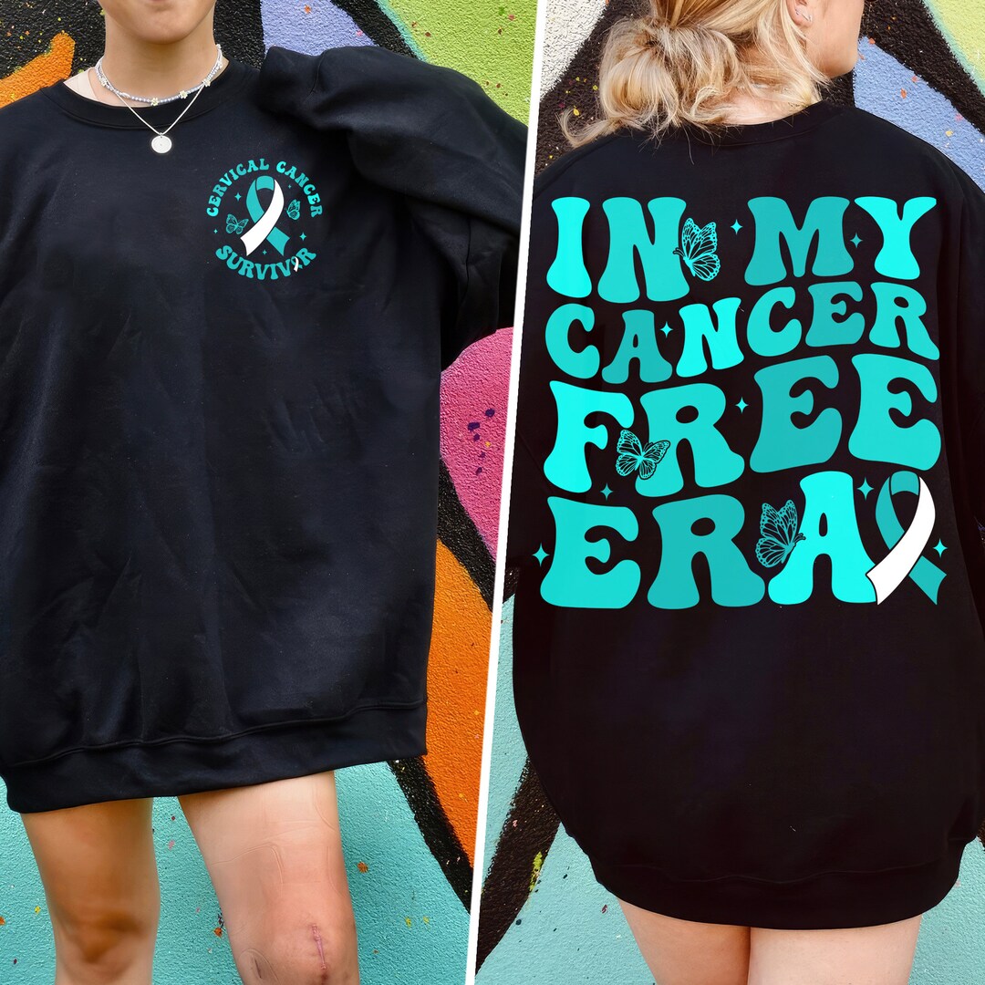 Cervical Cancer Awareness Shirt, in My Cancer Free Era Shirt, Teal ...
