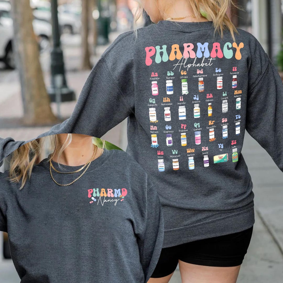 Pharmacy Alphabet Shirt, Pharmd Shirt, Pharmd Gift, Doctor of Pharmacy ...