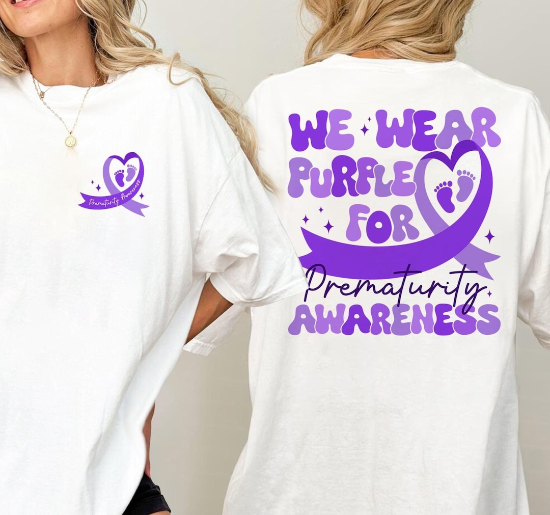 Prematurity Awareness Shirt, Purple Ribbon Shirt, Preemie Mom Shirt ...
