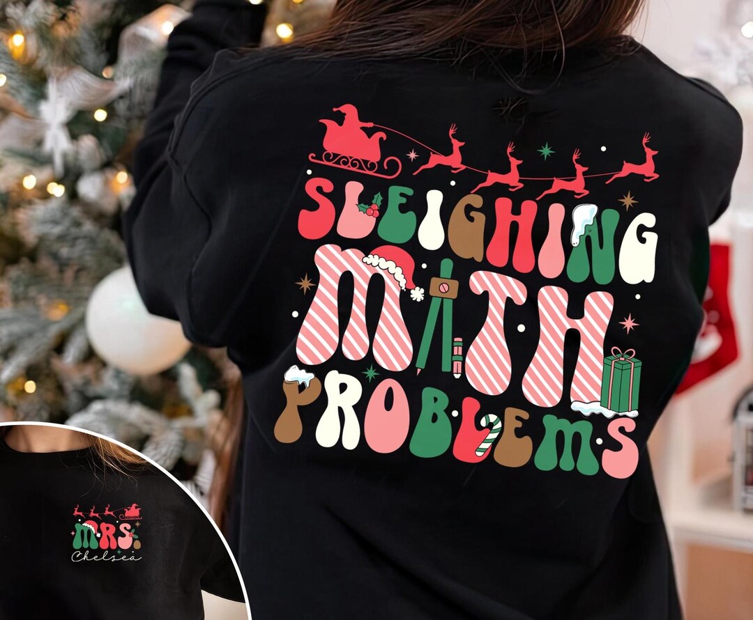 Custom Christmas Math Teacher Shirt, Merry Teacher Shirt, Christmas ...