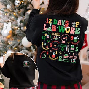 Custom Lab Tech Christmas Shirt, Laboratory Shirt, Medical Lab Science ...