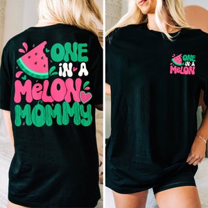 One in A Melon Mommy Shirt, Personalized Watermelon Shirt, Birthday ...