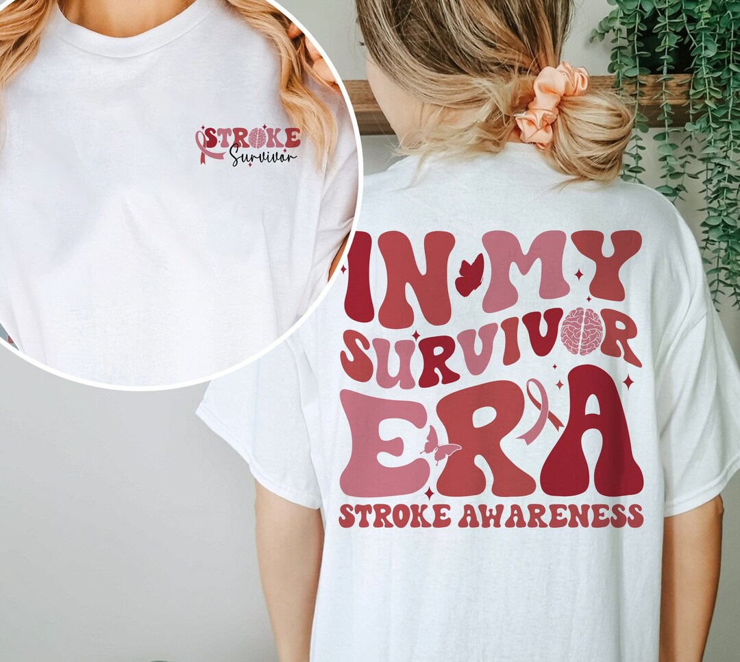 Stroke Awareness Shirt, in My Survivor Era Shirt, Stroke Survivor Gift ...