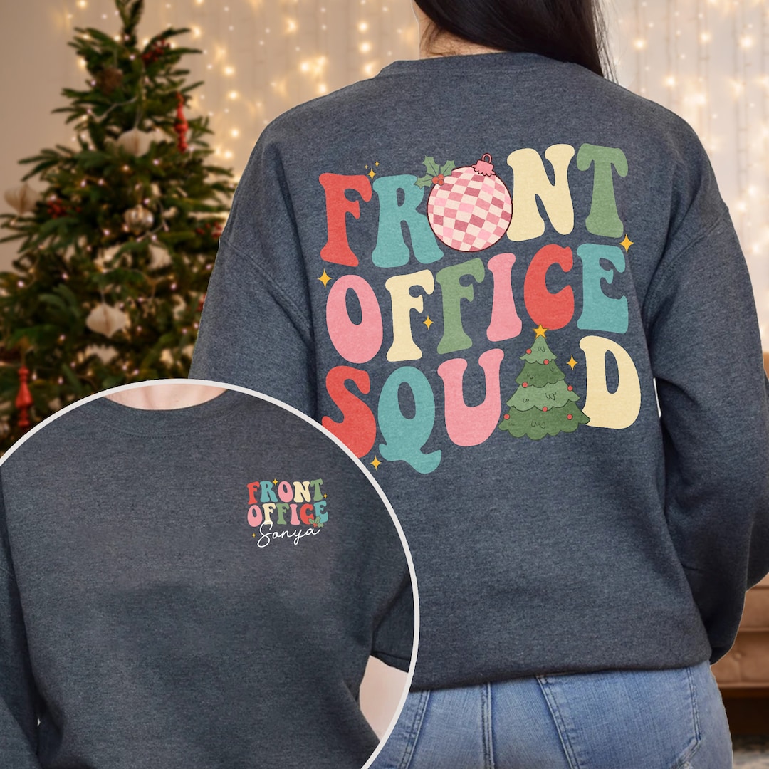 Front Office Squad Christmas Sweatshirt, Christmas Front Office Shirt ...