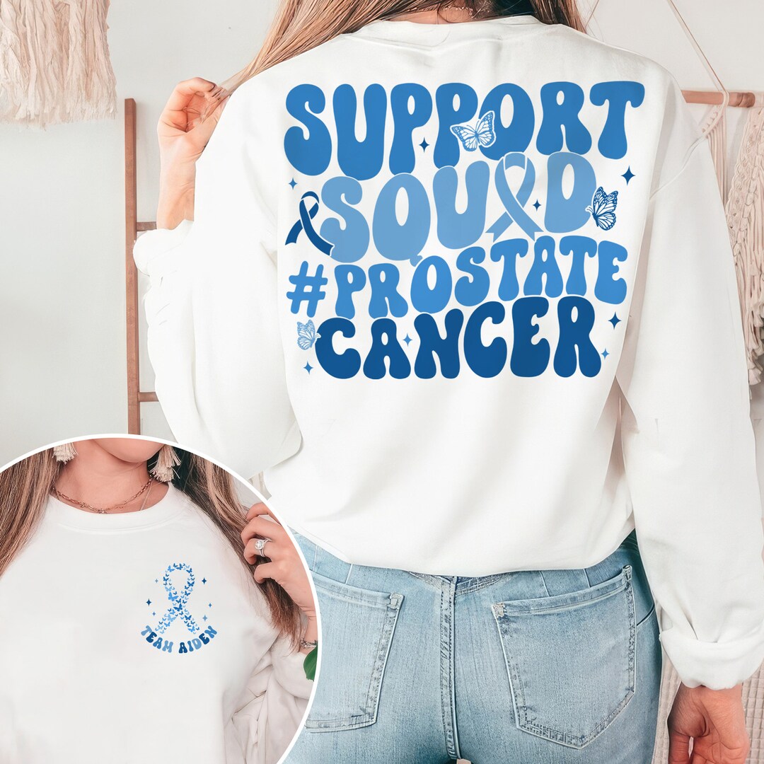 Support Squad Prostate Cancer Awareness Shirt, Light Blue Ribbon ...