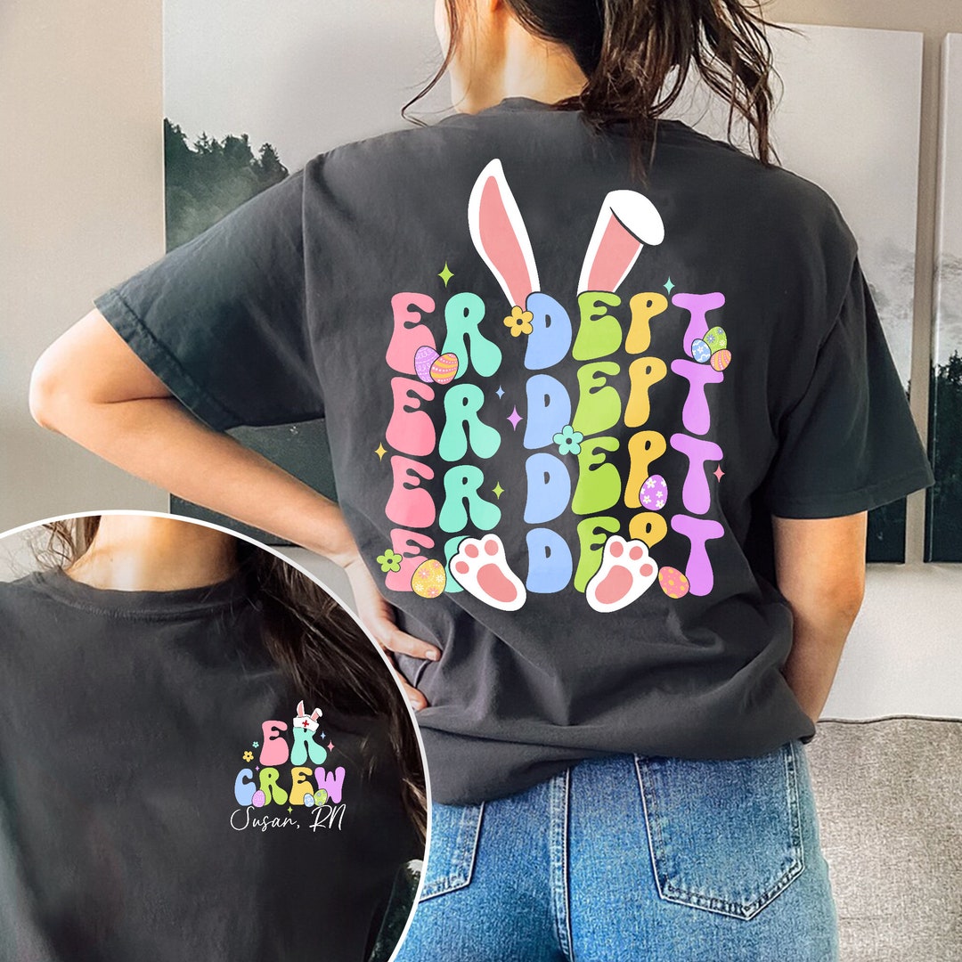 Easter Emergency Department Shirt, Er Dept Easter Nurse Shirt, ER Nurse ...