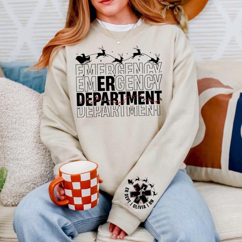 Christmas Emergency Department Shirt, ER Christmas Shirts, Er Nurse ...