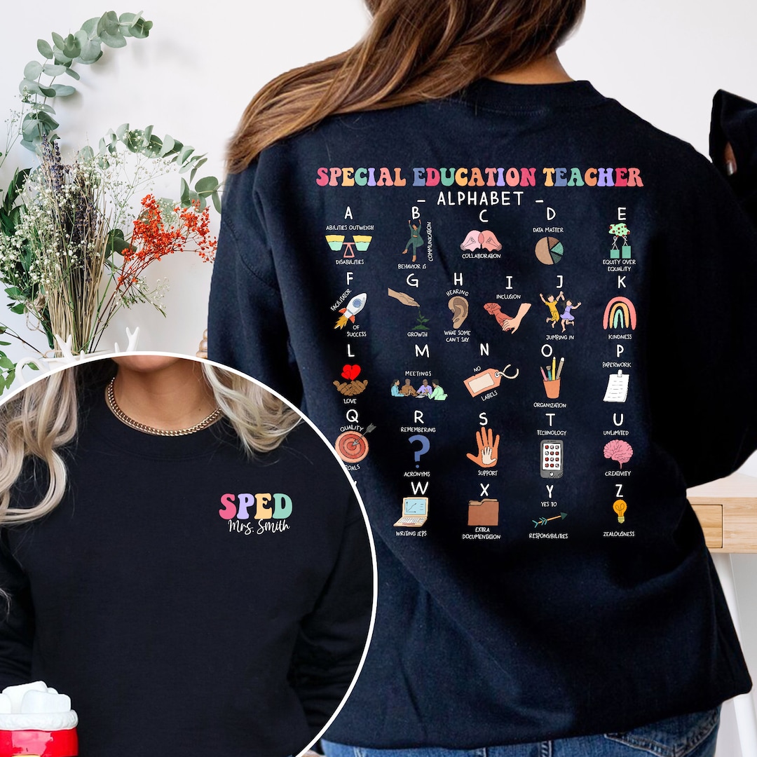 Custom Special Education Teacher Shirt, Special Education Alphabet ...