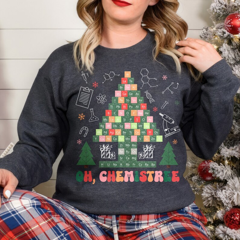 Oh Chemistree Christmas Sweater, Chemistry Teacher Shirt, Chemistry ...