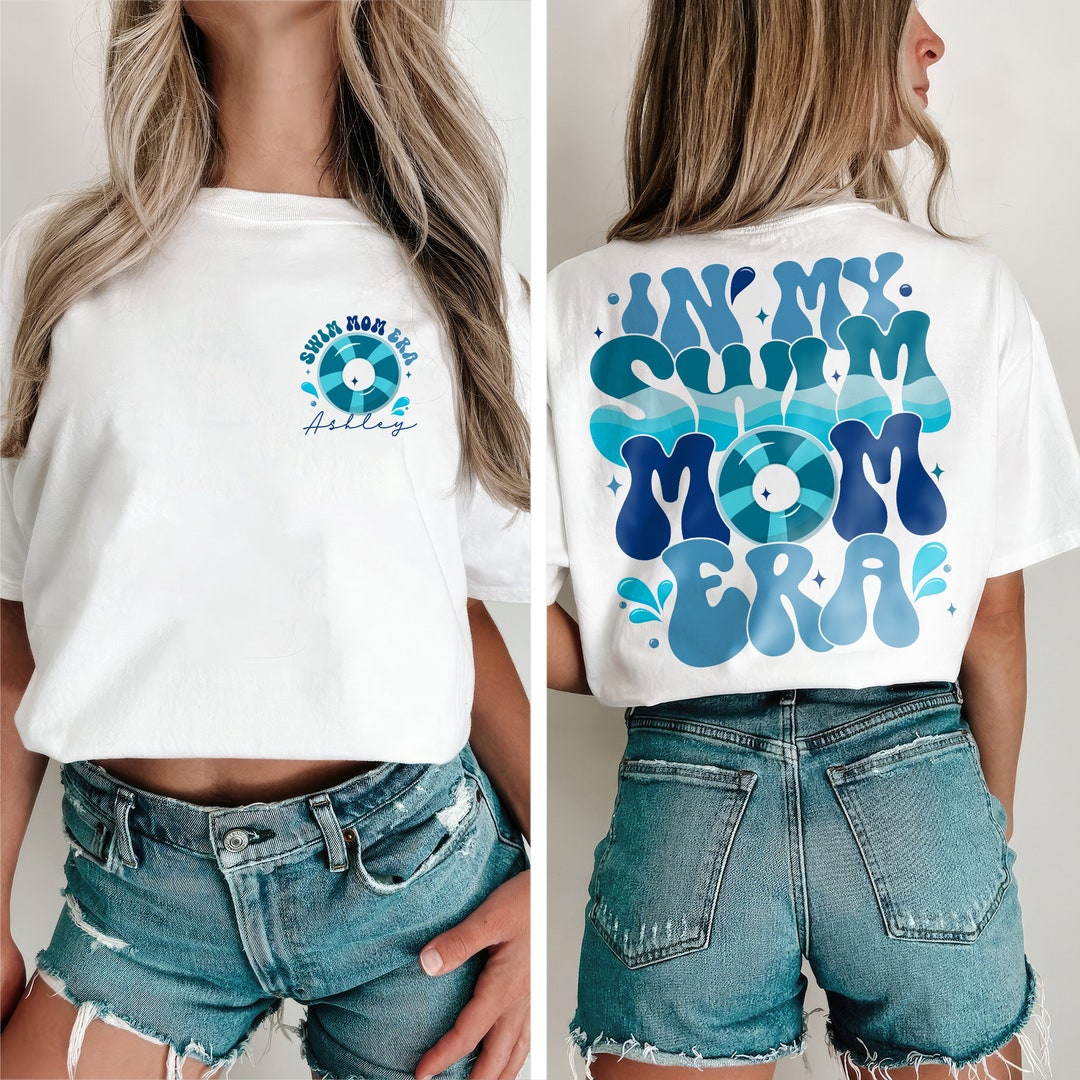 In My Swim Mom Era Shirt, Custom Swimmer Shirt, Swimming Shirts, Swim ...