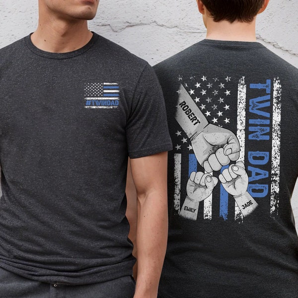 Dad of Twins Tshirt - Etsy