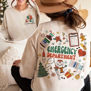 Christmas ER Nurse Shirt, Nurse Christmas Shirt, Funny ER Ed Nurse Tech ...