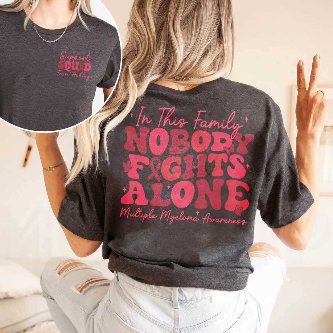 Multiple Myeloma Awareness Shirt, Burgundy Ribbon, Multiple Myeloma ...