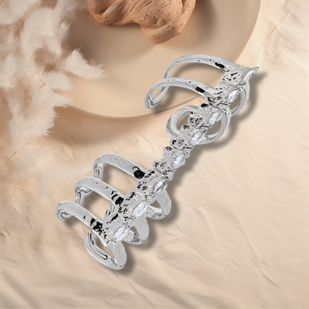 Adjustable Claw Finger Ring Silver Armor Fashion Flexible Gothic Joint ...