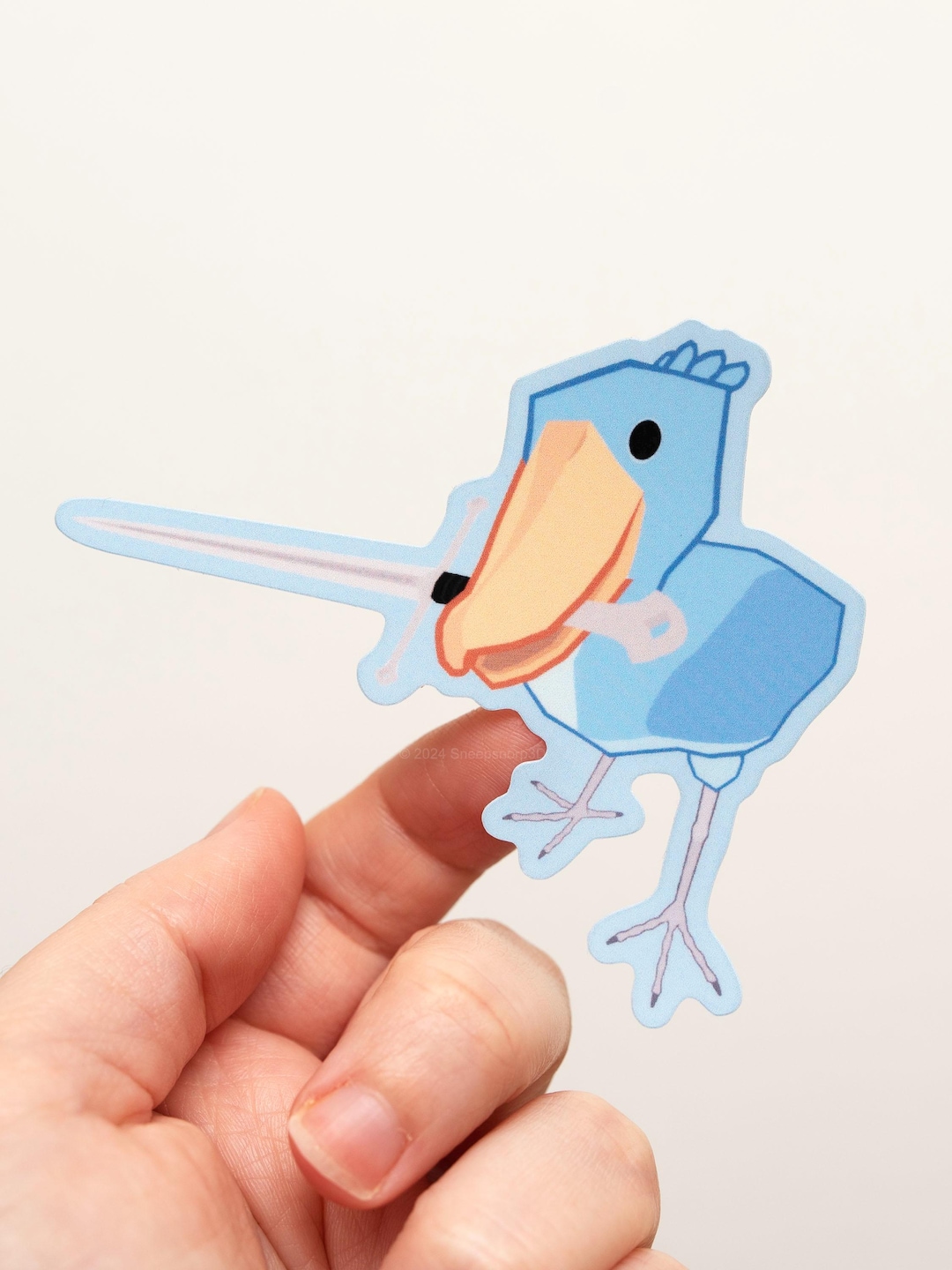 Shoebill Swordsman Glossy Vinyl Water and Scratch Resistant Sticker - Etsy