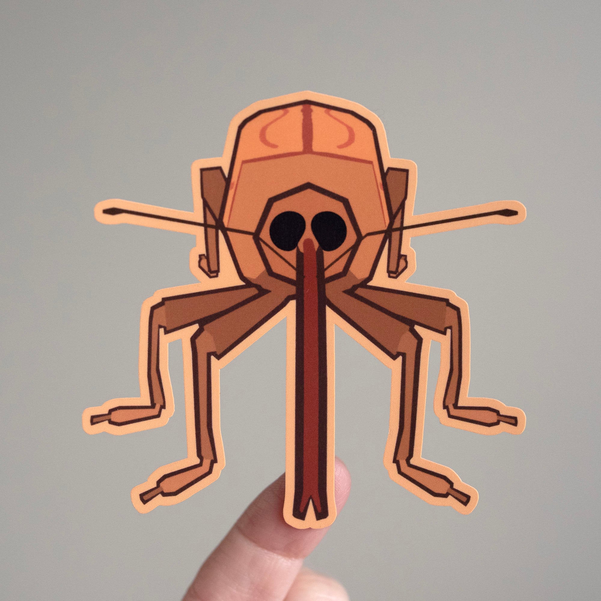 Low Poly Forward Facing Acorn Weevil Glossy Vinyl Sticker - Etsy