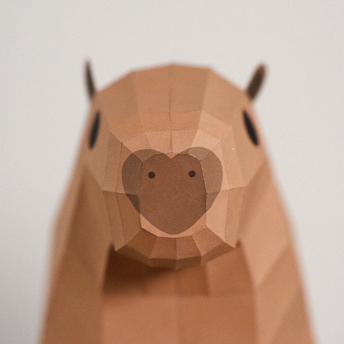 Low Poly Capybara and Tangerine Papercraft - Etsy