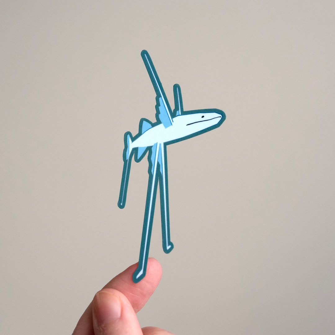 Low Poly Tripod Fish Closeup Glossy Vinyl Sticker - Etsy