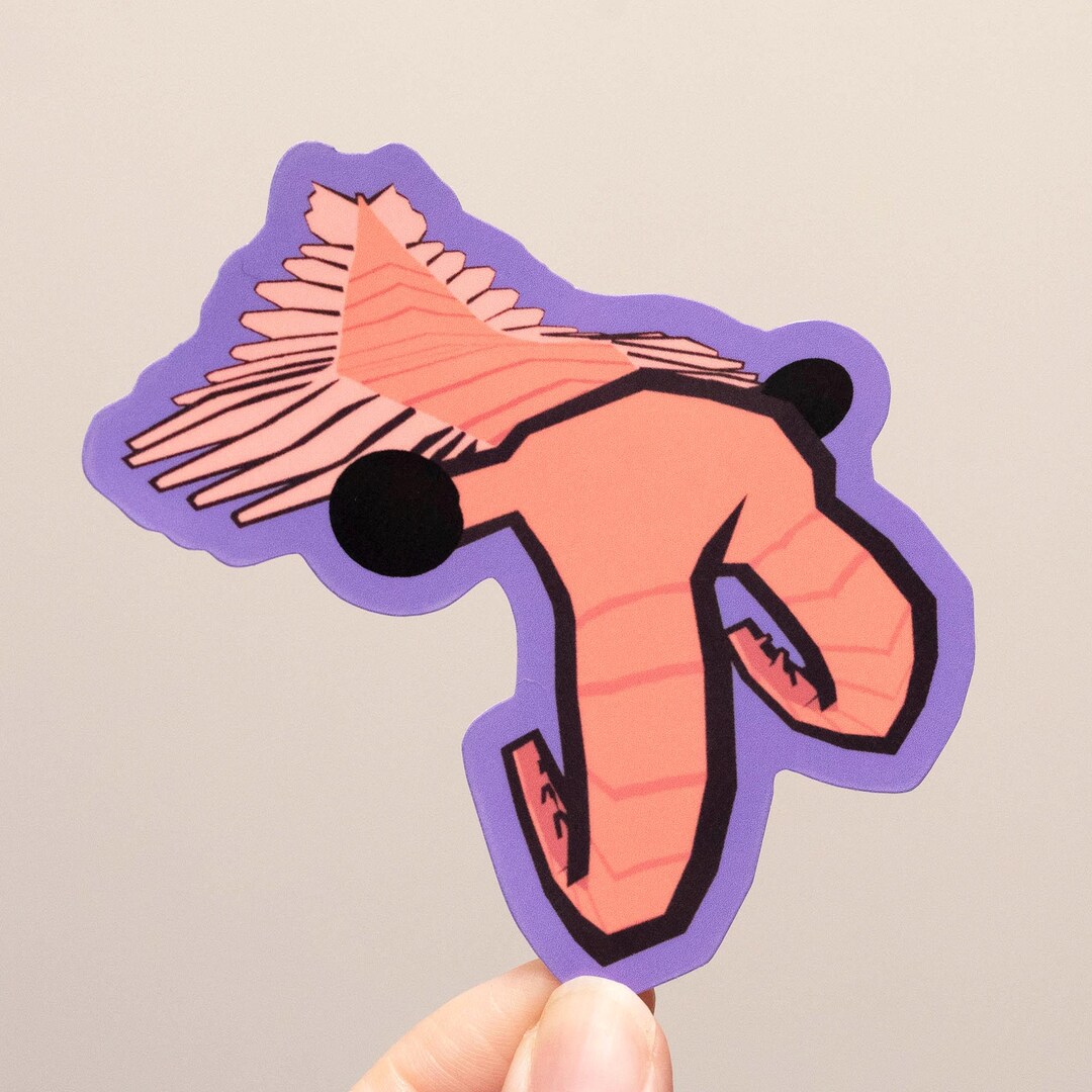 Low Poly Anomalocaris Glossy Vinyl Sticker - Etsy