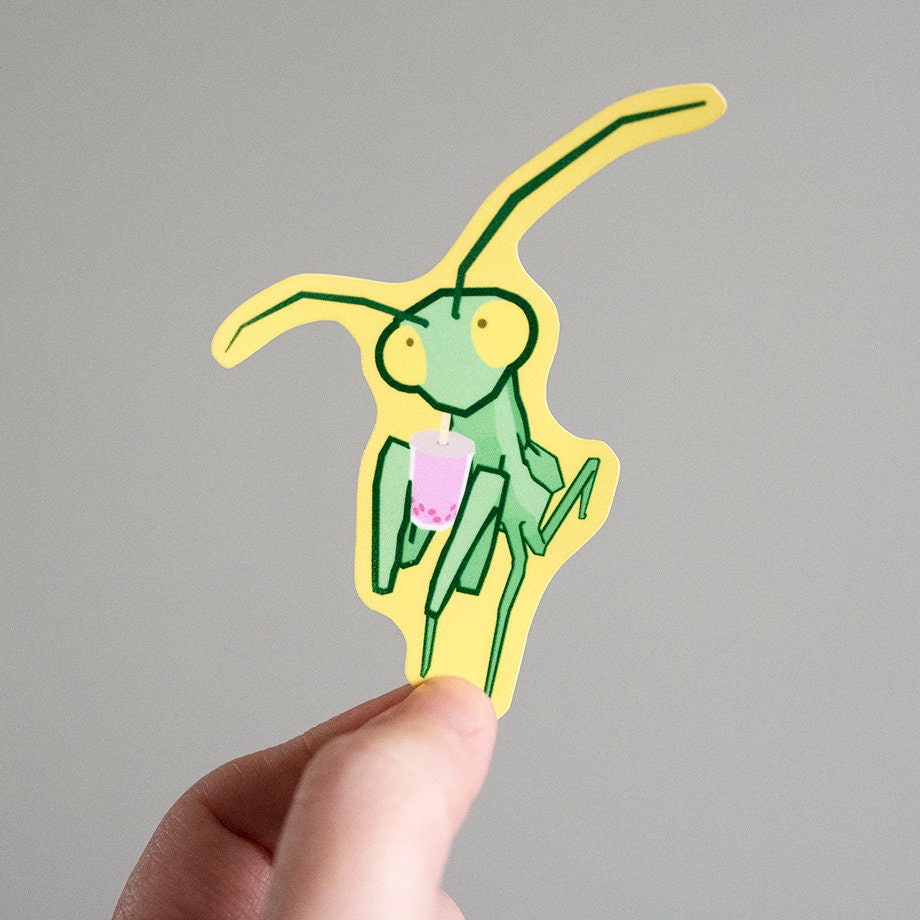 Low Poly Praying Mantis Glossy Vinyl Sticker - Etsy