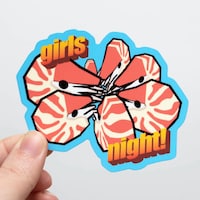 Low Poly Shrimp Glossy Vinyl Sticker - Etsy