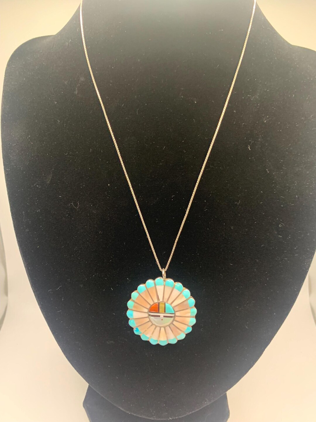 Handmade Zuni Sun Necklace – Authentic Native American Jewelry - Etsy