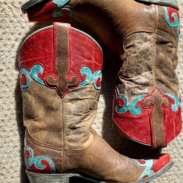 Turquoise Cowboy Boots - Etsy