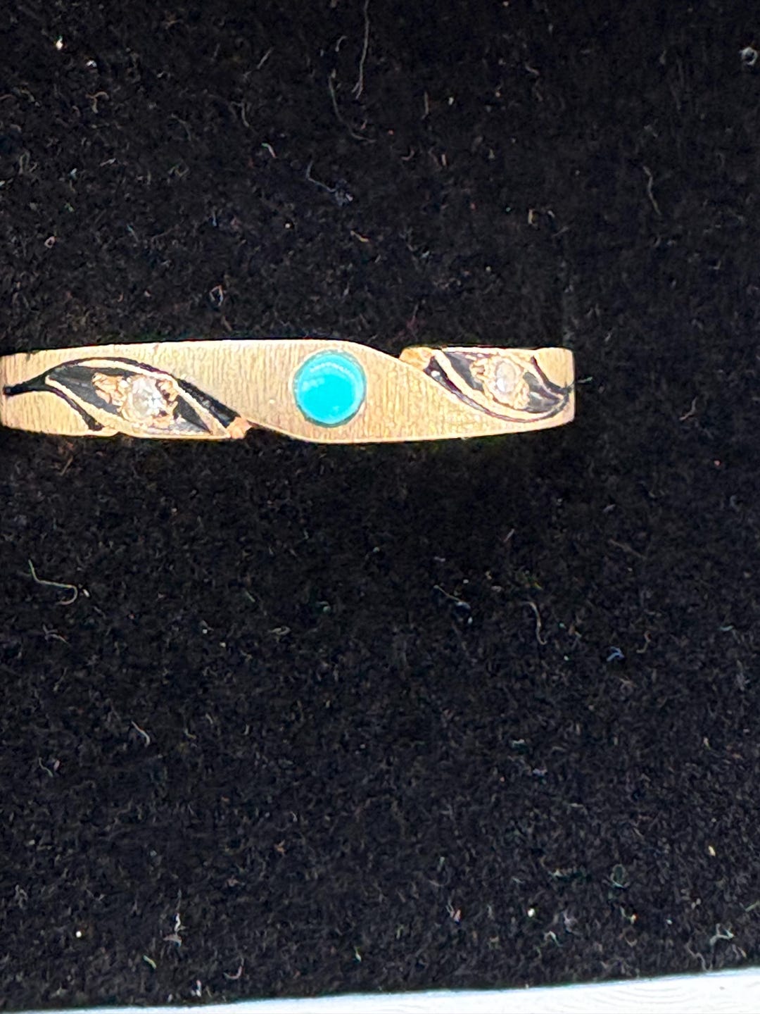 Vintage Starfire 14K Yellow Gold Ring, Sleeping Beauty Turquoise ...