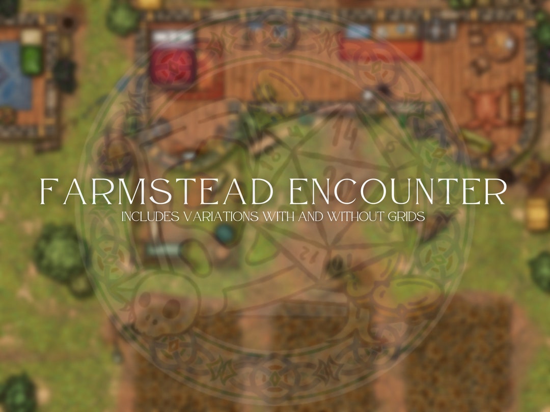Battle Map for Your RPG Tabletop Adventure - Farmstead Encounter - Etsy