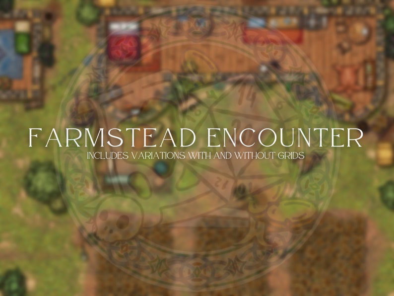 Battle Map for Your RPG Tabletop Adventure - Farmstead Encounter - Etsy