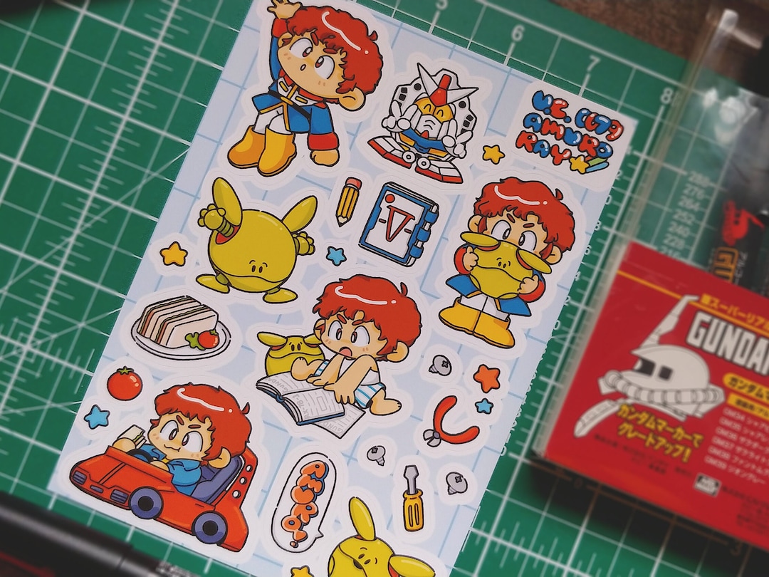 Amuro Ray Sticker Sheet | Gundam UC 0079 Vinyl Stickers - Etsy