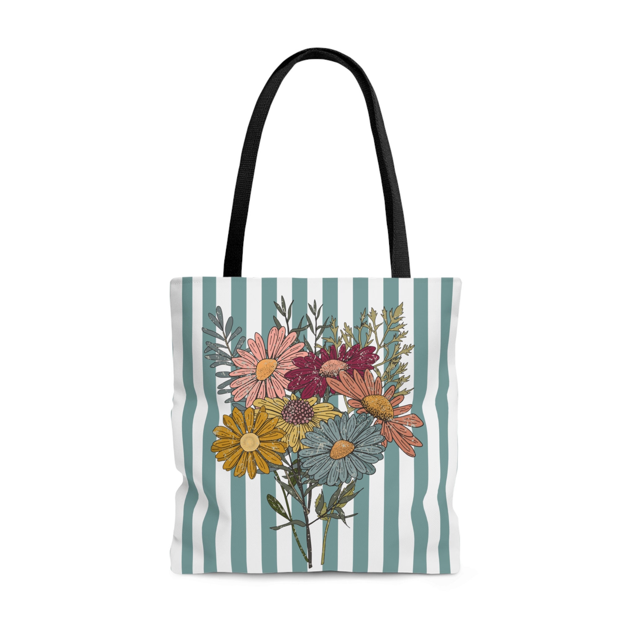 Floral Tote Bag Flower Beach Bag Summer Tote Bag for Books Gift Ideas ...