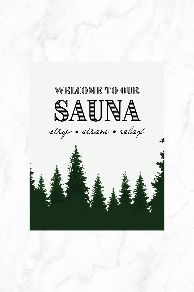 Finnish Sauna Welcome Sign Accessory for Spa Room Strip Steam Relax ...