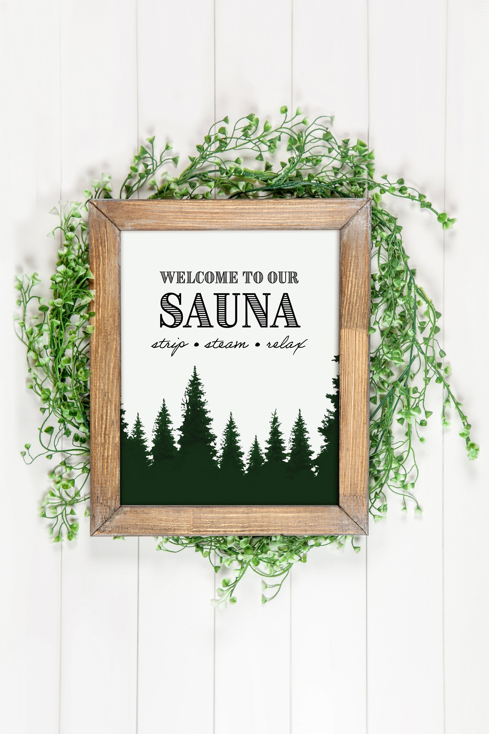 Finnish Sauna Welcome Sign Accessory for Spa Room Strip Steam Relax ...