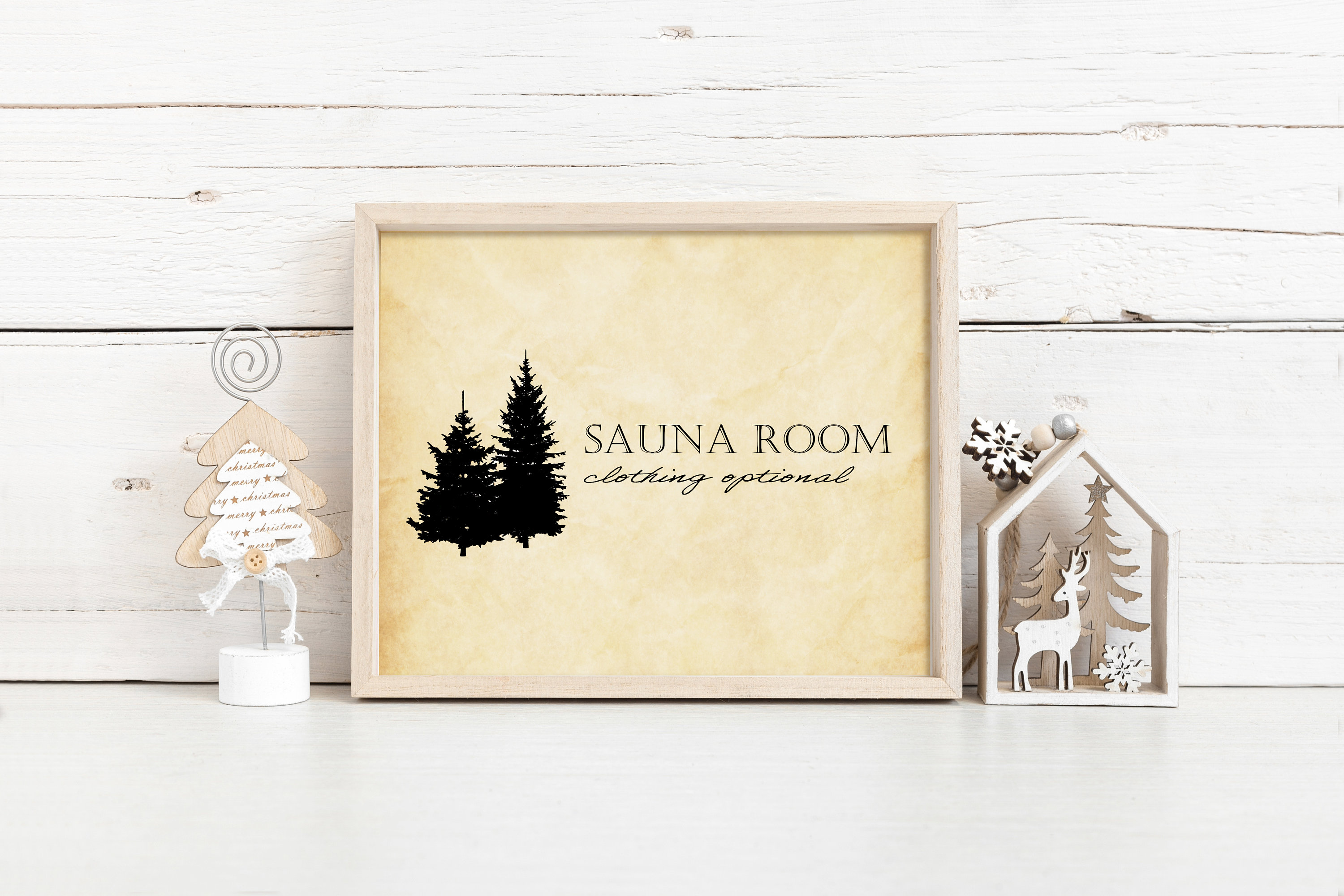 Sauna Poster Welcome Sign Sauna Clothing Optional Artwork Scandinavian ...