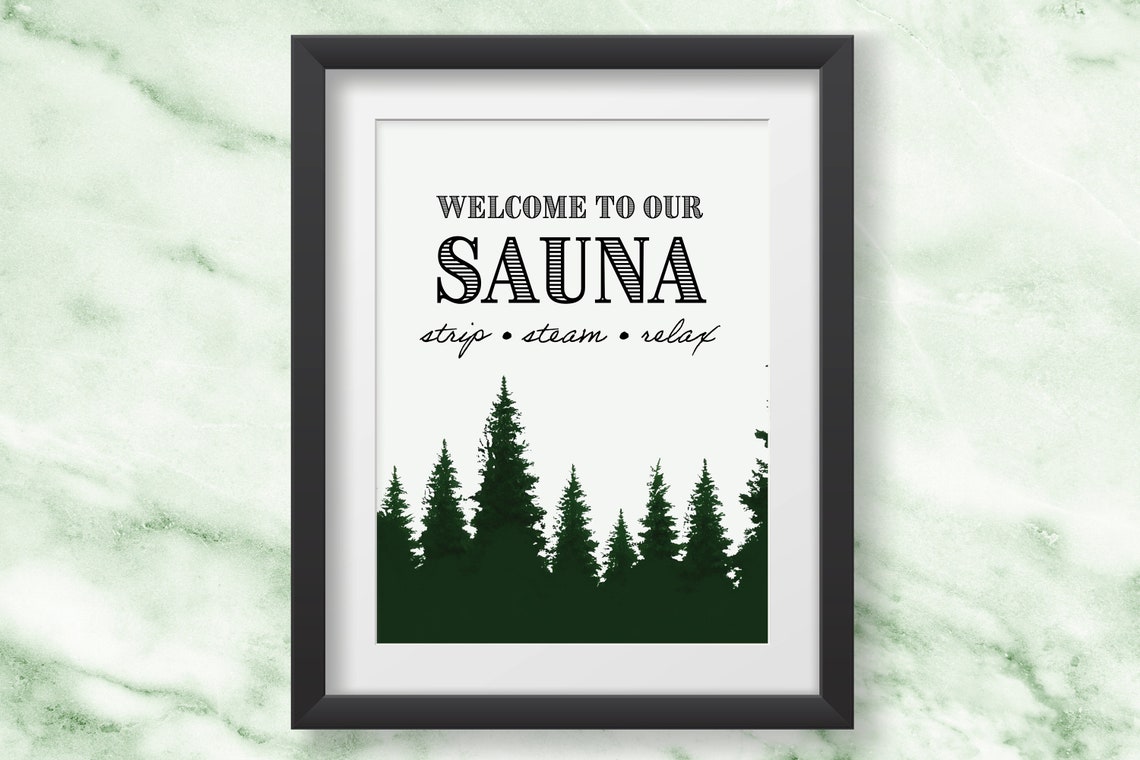 Finnish Sauna Welcome Sign Accessory for Spa Room Strip Steam Relax ...