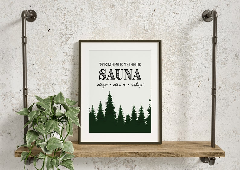 Finnish Sauna Welcome Sign Accessory for Spa Room Strip Steam Relax ...