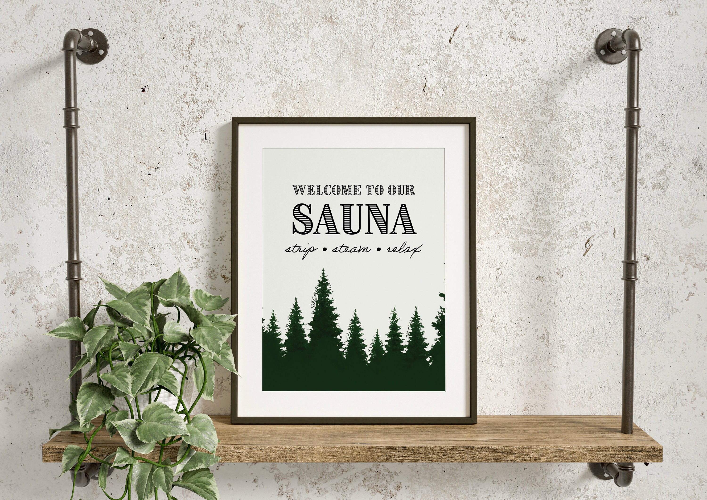 Finnish Sauna Welcome Sign Accessory for Spa Room Strip Steam Relax ...