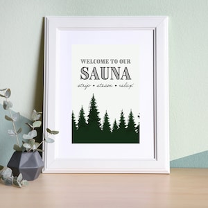 Finnish Sauna Welcome Sign Accessory for Spa Room Strip Steam Relax ...