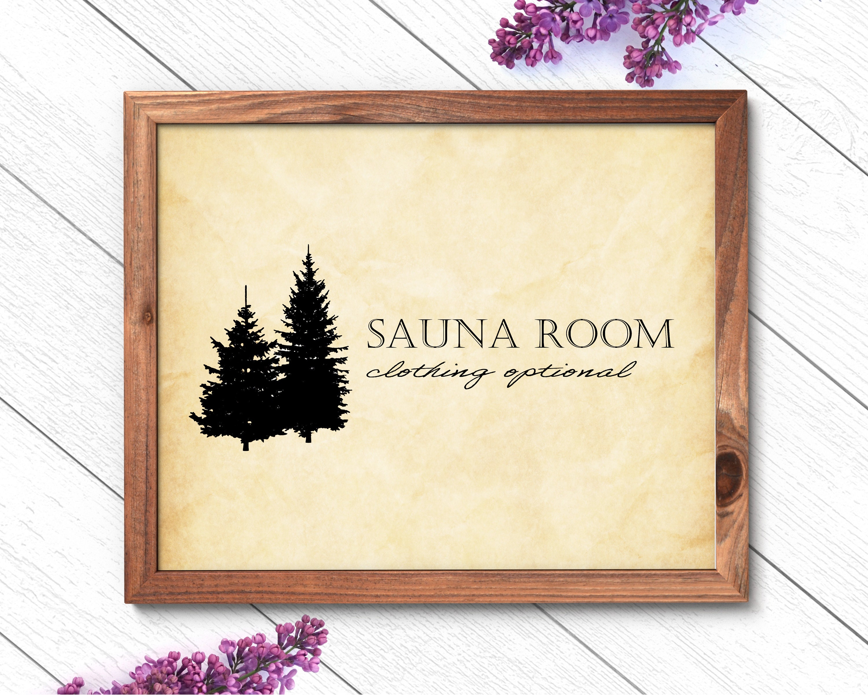 Sauna Poster Welcome Sign Sauna Clothing Optional Artwork Scandinavian ...
