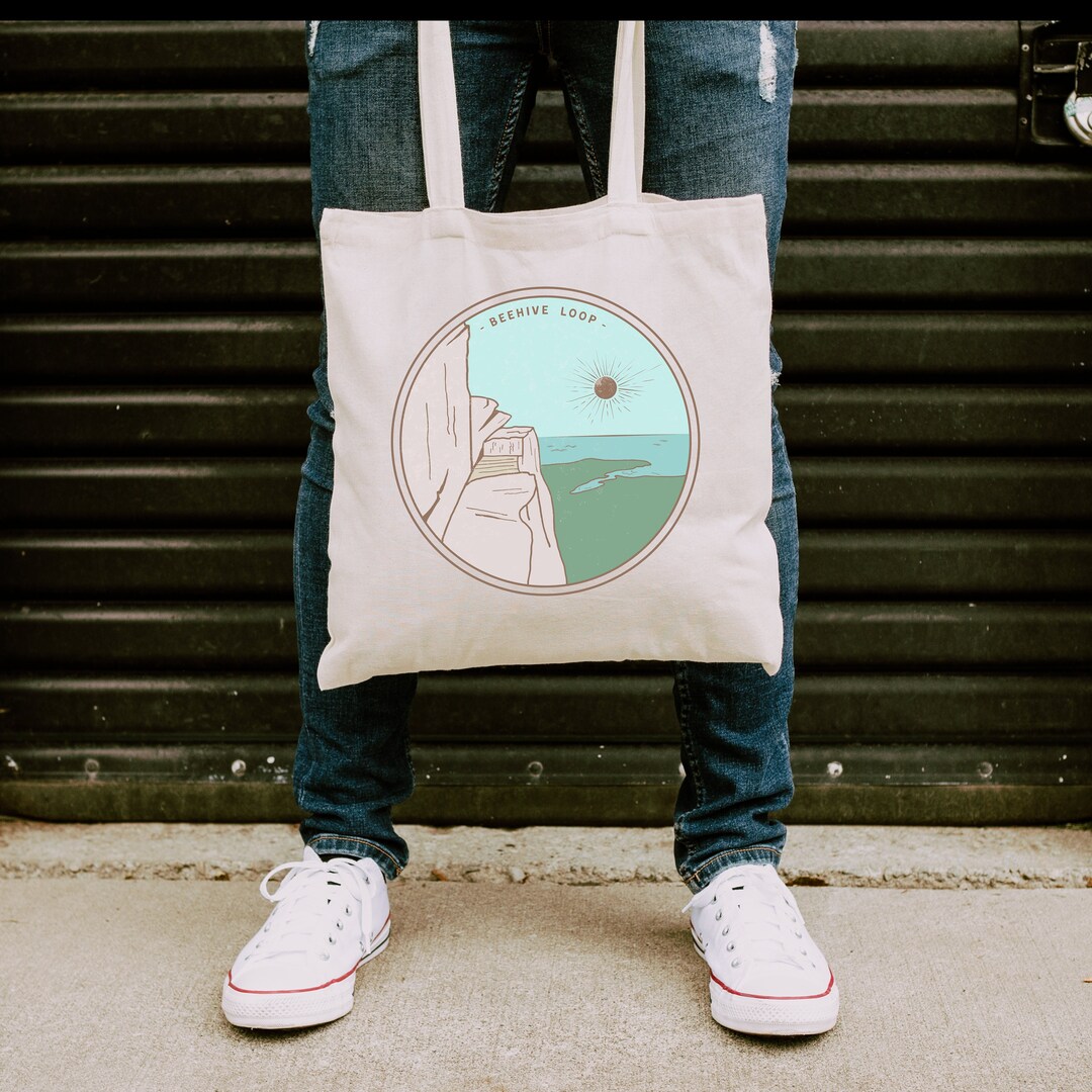 Beehive Loop Canvas Tote Bag | Acadia National Park Bag | Cotton Canvas ...