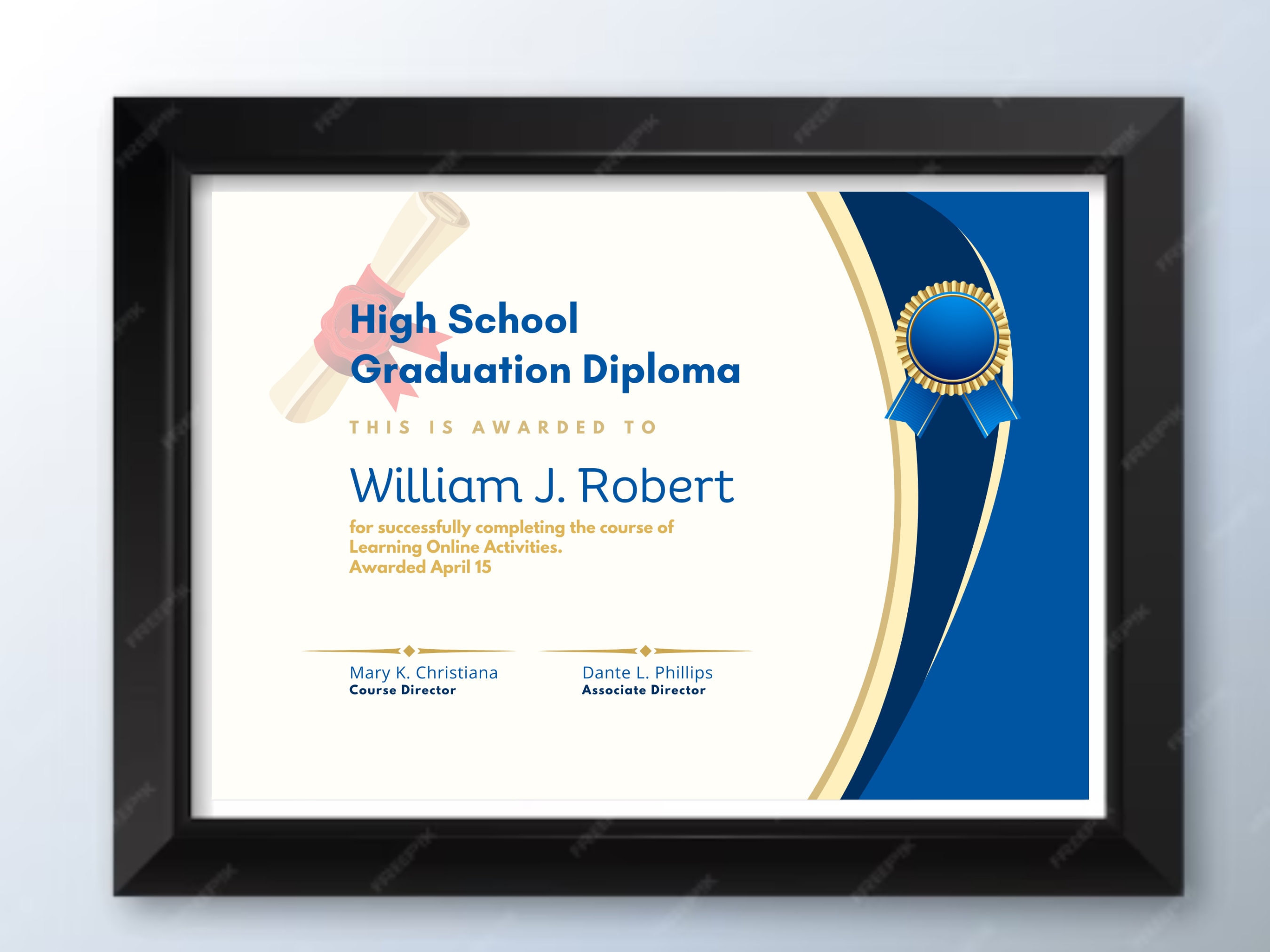 Custom Graduation Diploma Frame| Graduate Certificate| High School ...