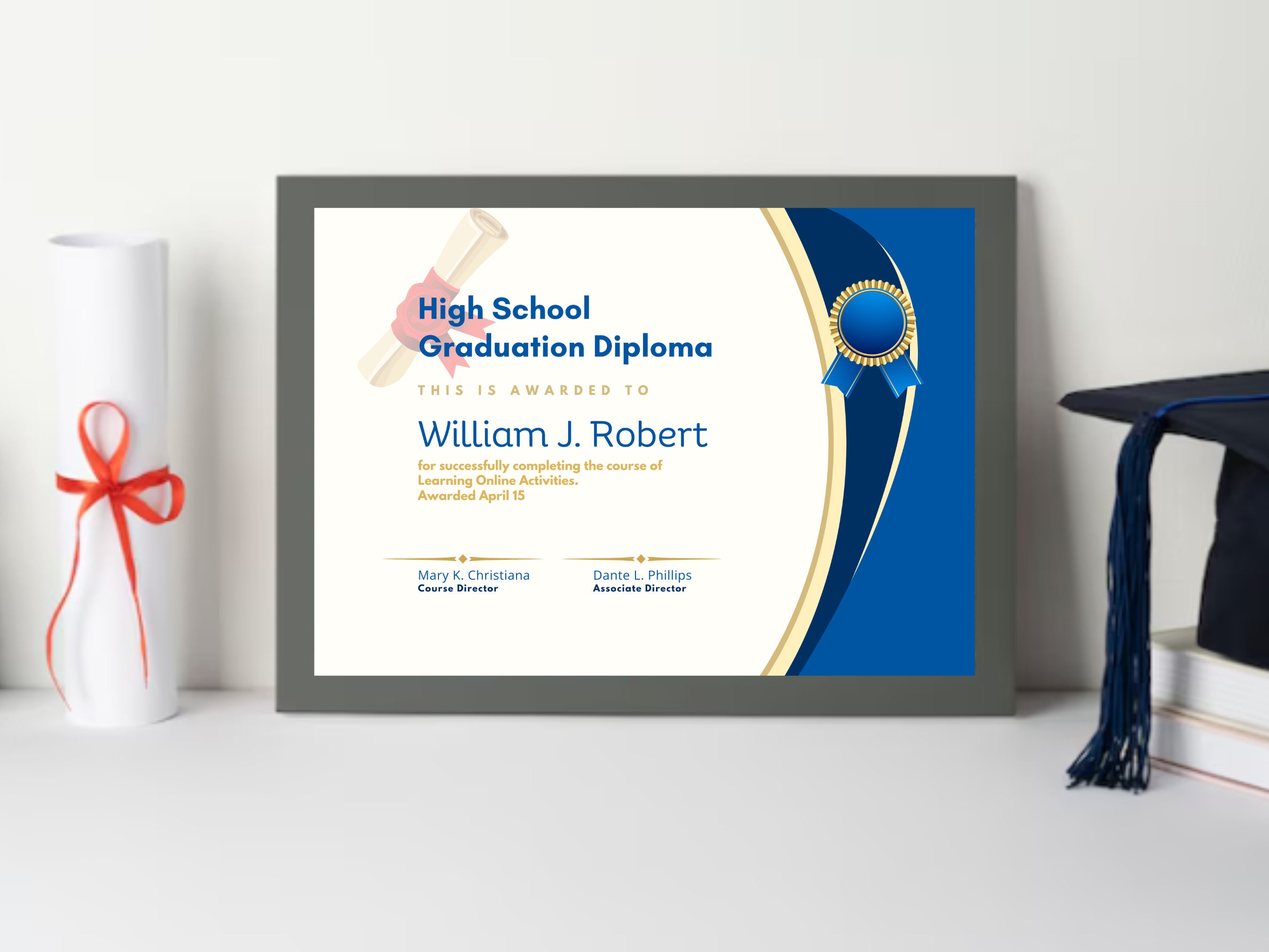 Custom Graduation Diploma Frame| Graduate Certificate| High School ...